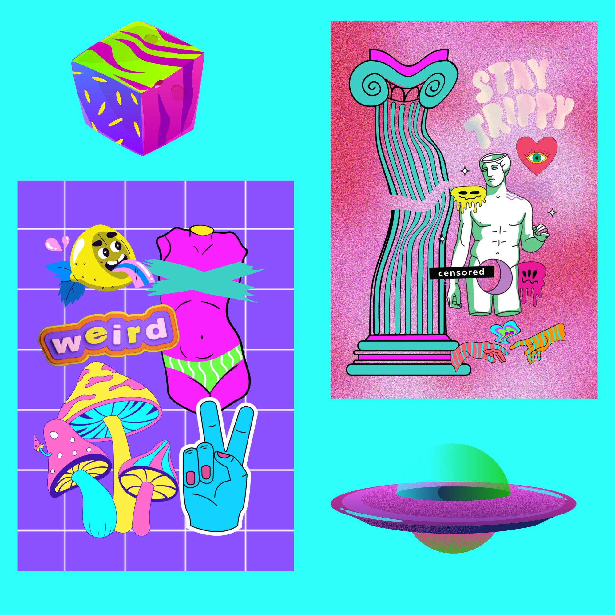 Weirdcore Backgrounds, Digital Prints Surrealist, Psychedelic ...