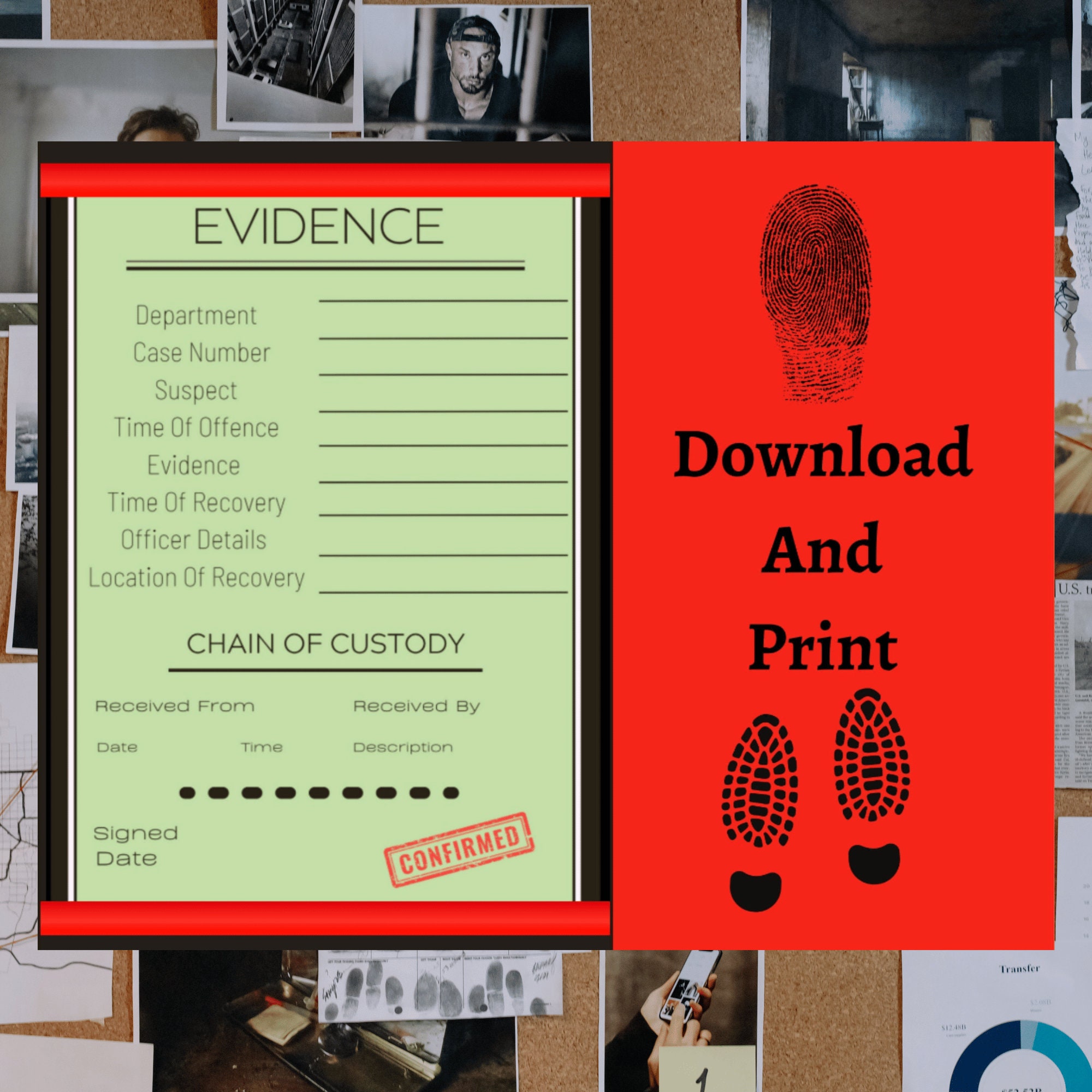 Police Evidence Sheet Examples