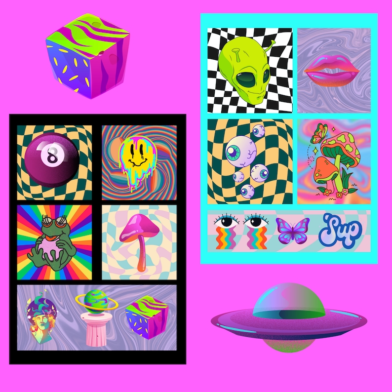 Weirdcore Prints, Digital Paper, Junk Journal Sheets, DIY Craft ...