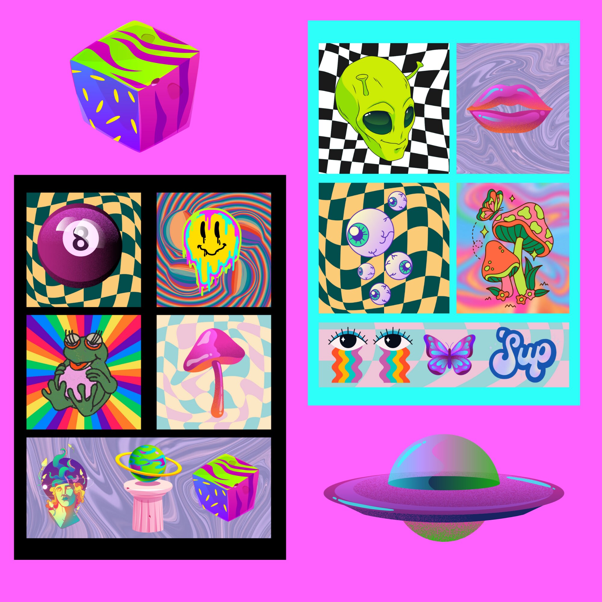 Weirdcore Backgrounds, Digital Prints Surrealist, Psychedelic ...