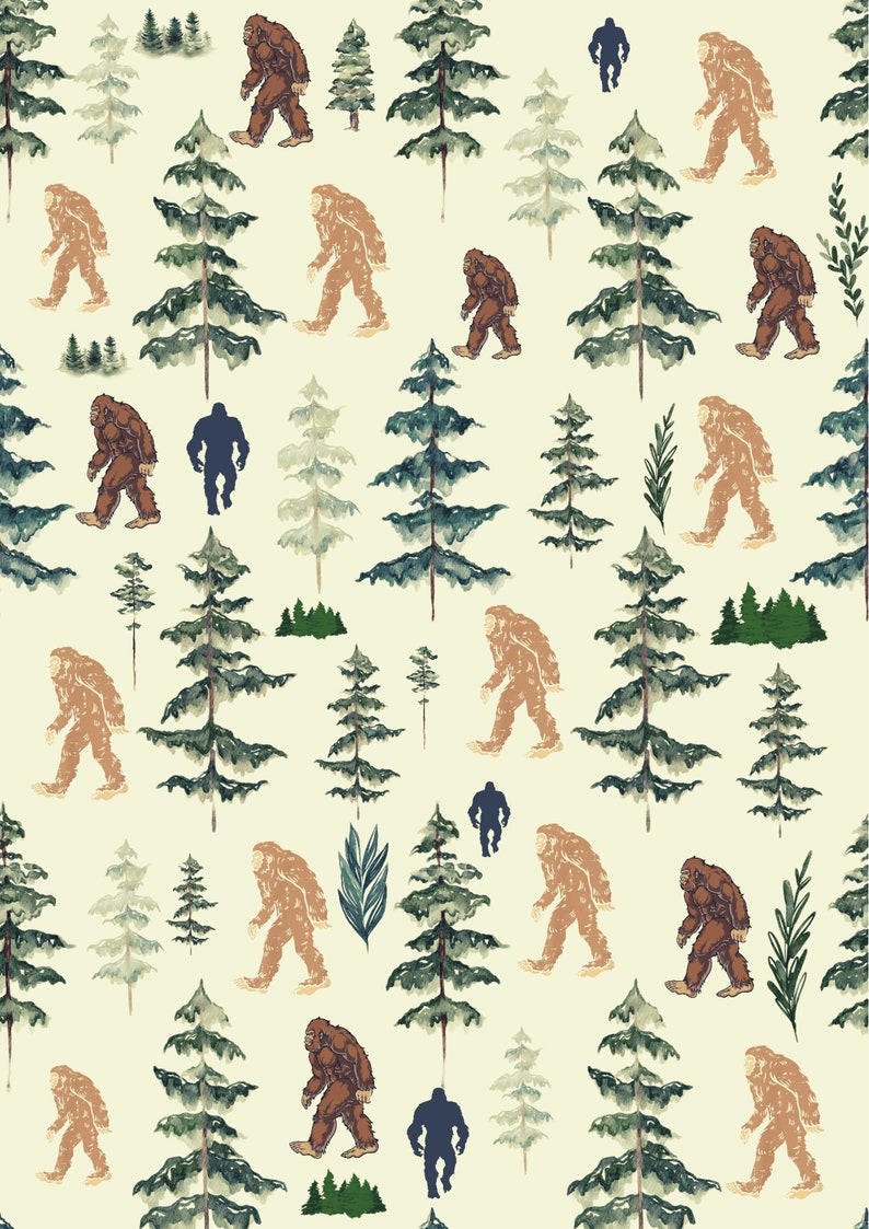 Bigfoot Prints, Digital Paper, Papercraft, DIY Craft, PNG, Cryptid ...