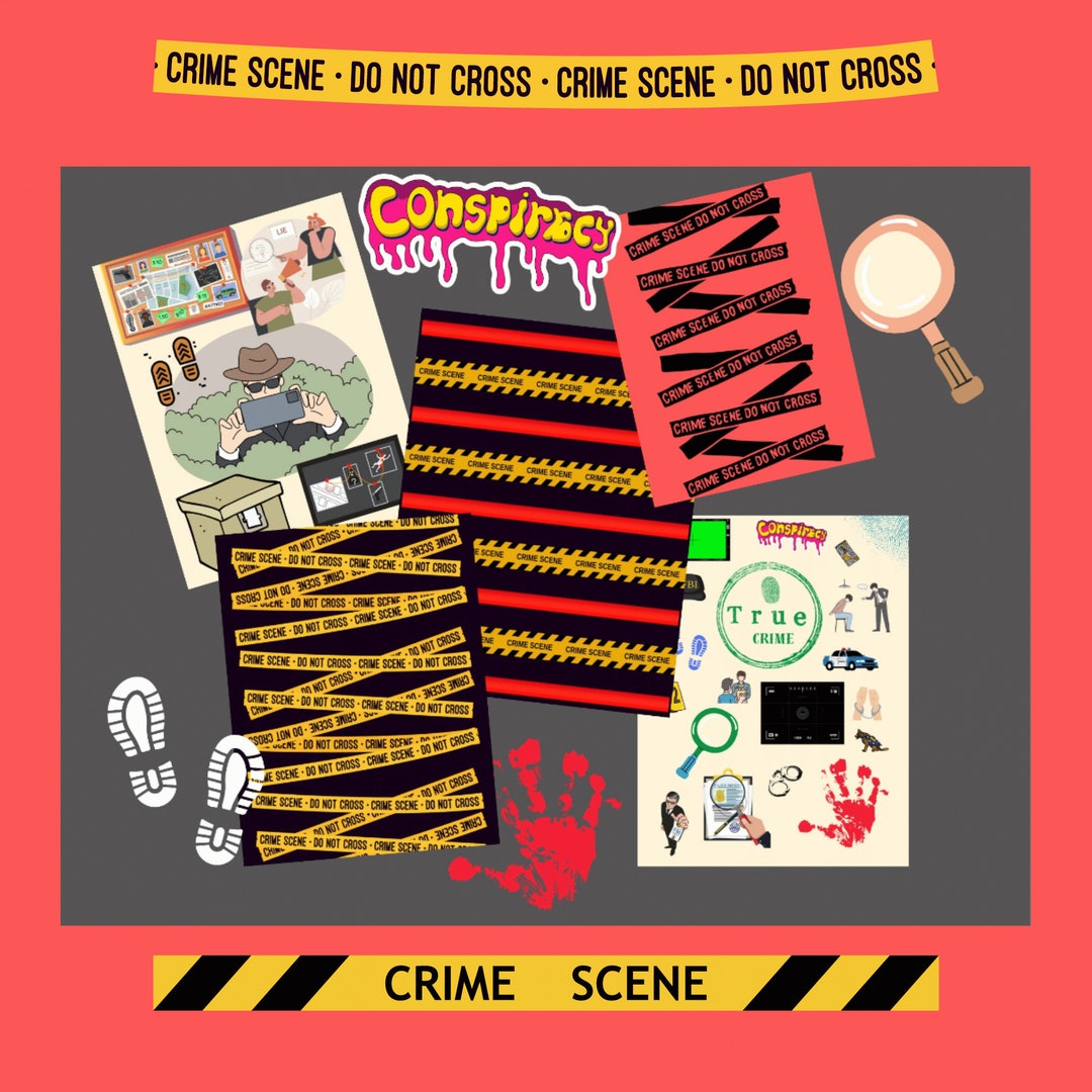 Digital Crime Paper, True Crime Decorative Paper Sheets, Scrapbook ...