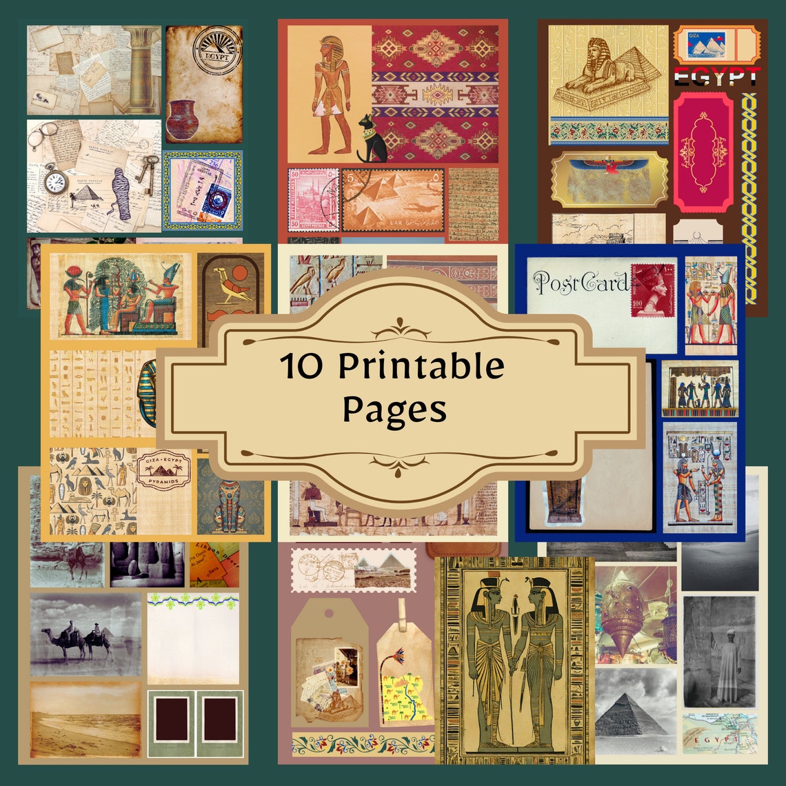 Printable Ancient Egypt Ephemera Sheets, Scrapbooking, Collage, Junk ...