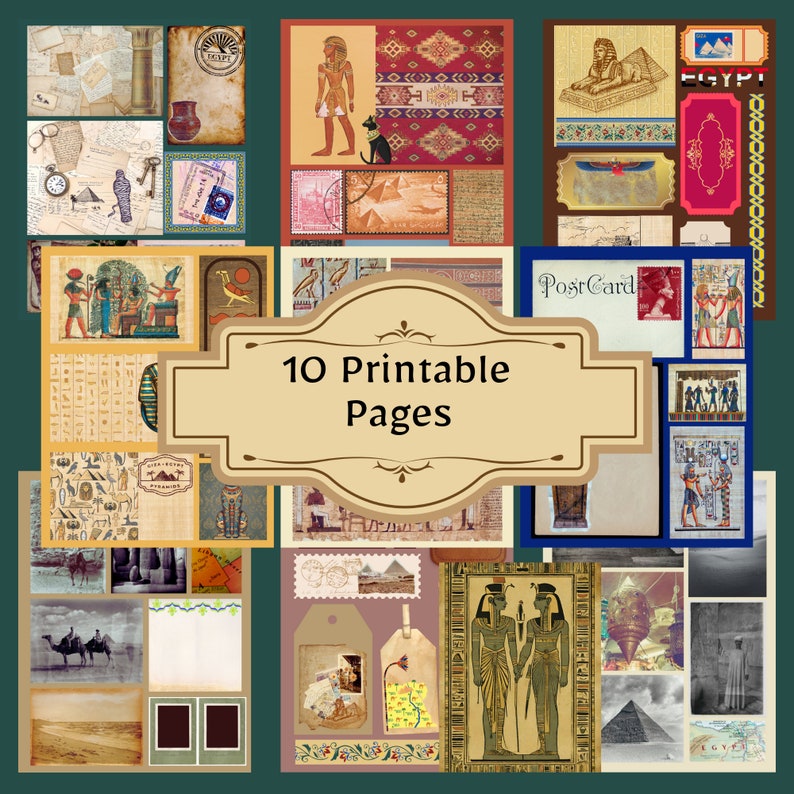Printable Ancient Egypt Ephemera Sheets, Scrapbooking, Collage, Junk ...