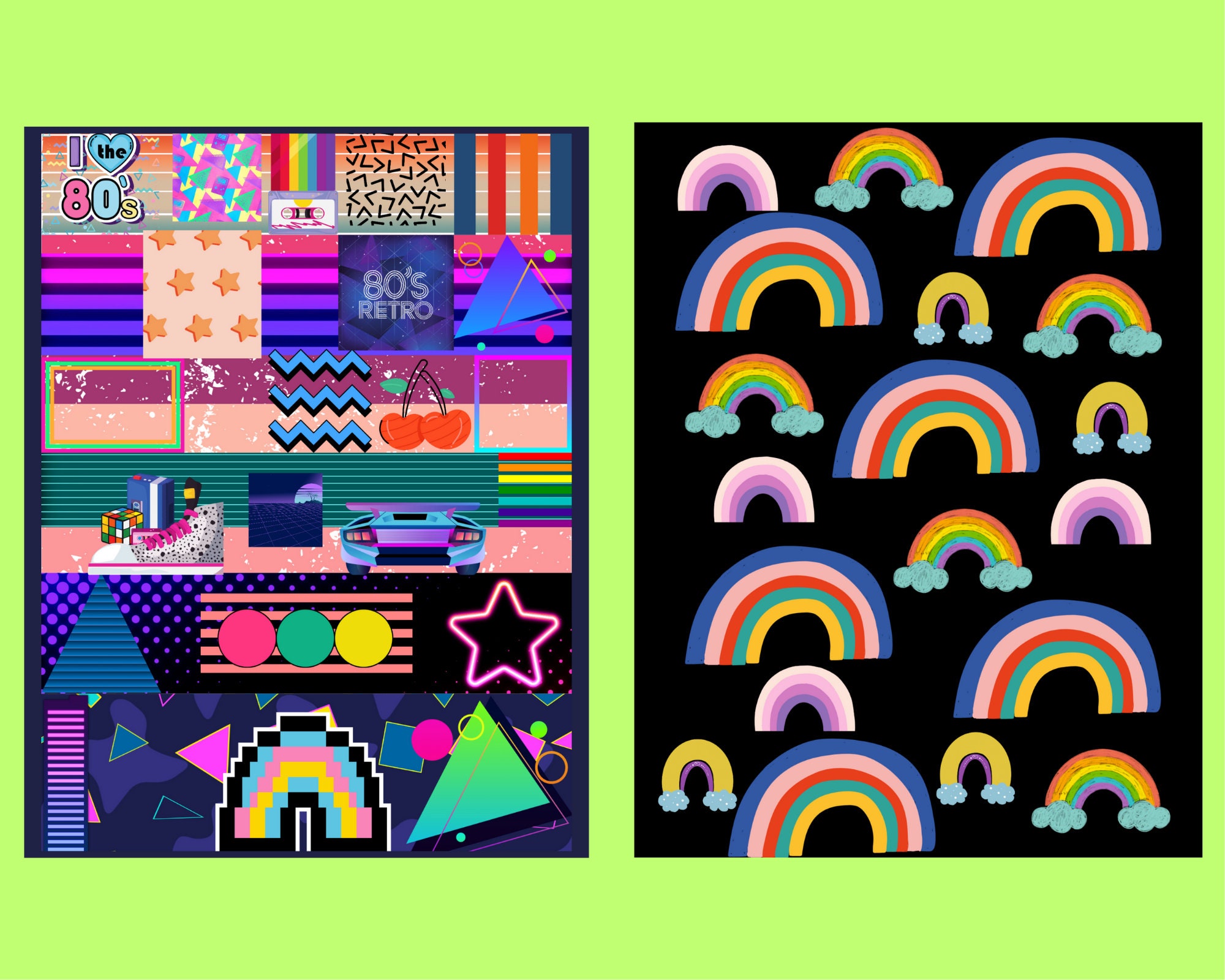 Digital Paper, 80s Retro Prints, Patterns, Background Paper ...