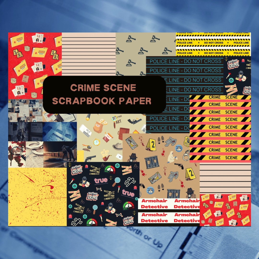 Printable Crime Scene Paper, Backgrounds, Scrapbooking, Police Tape ...