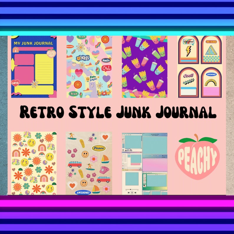 Retro Style Junk Journal, Digital Download, Collage Sheets - Etsy