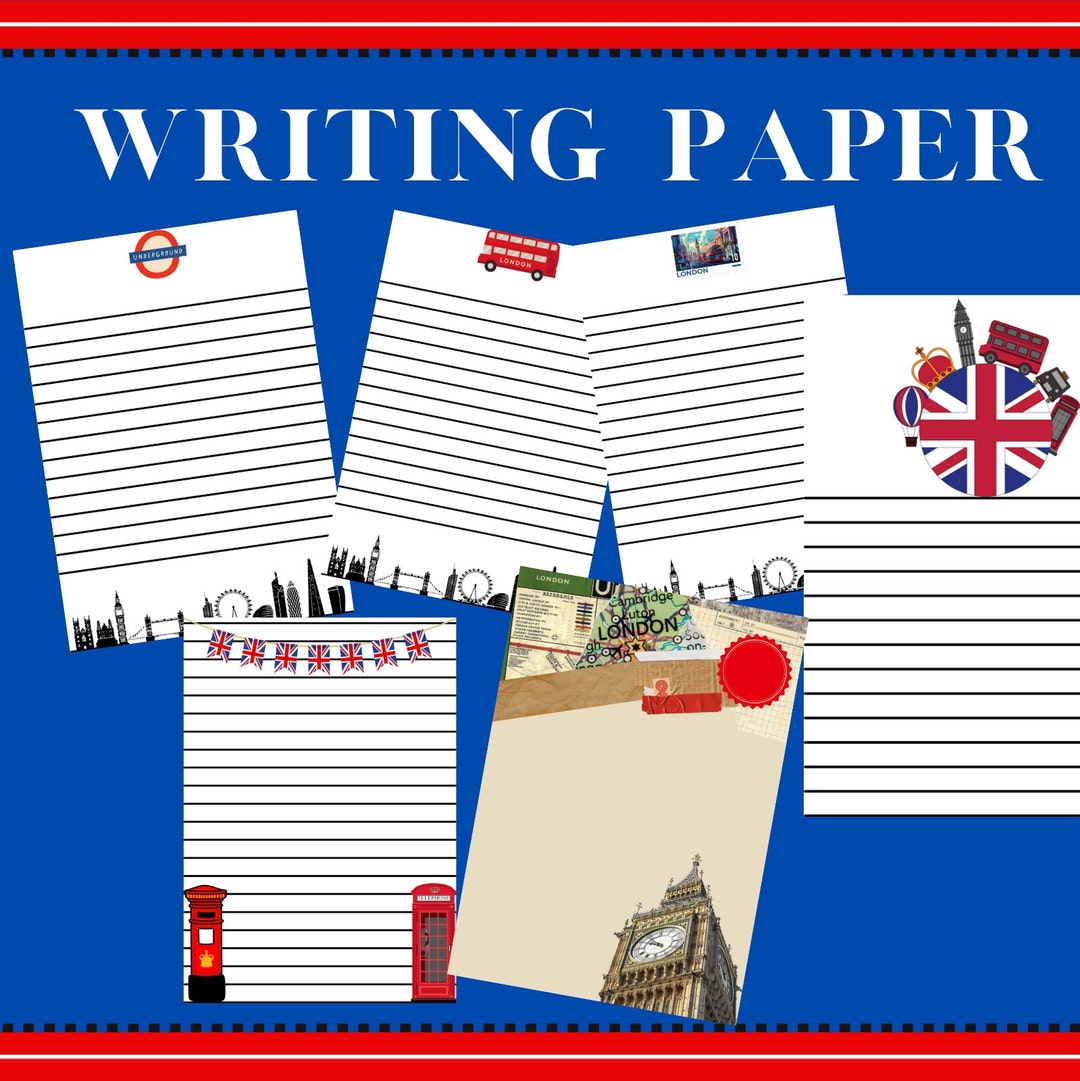 Digital London Stationery Set, London Writing Paper, London Decorative ...