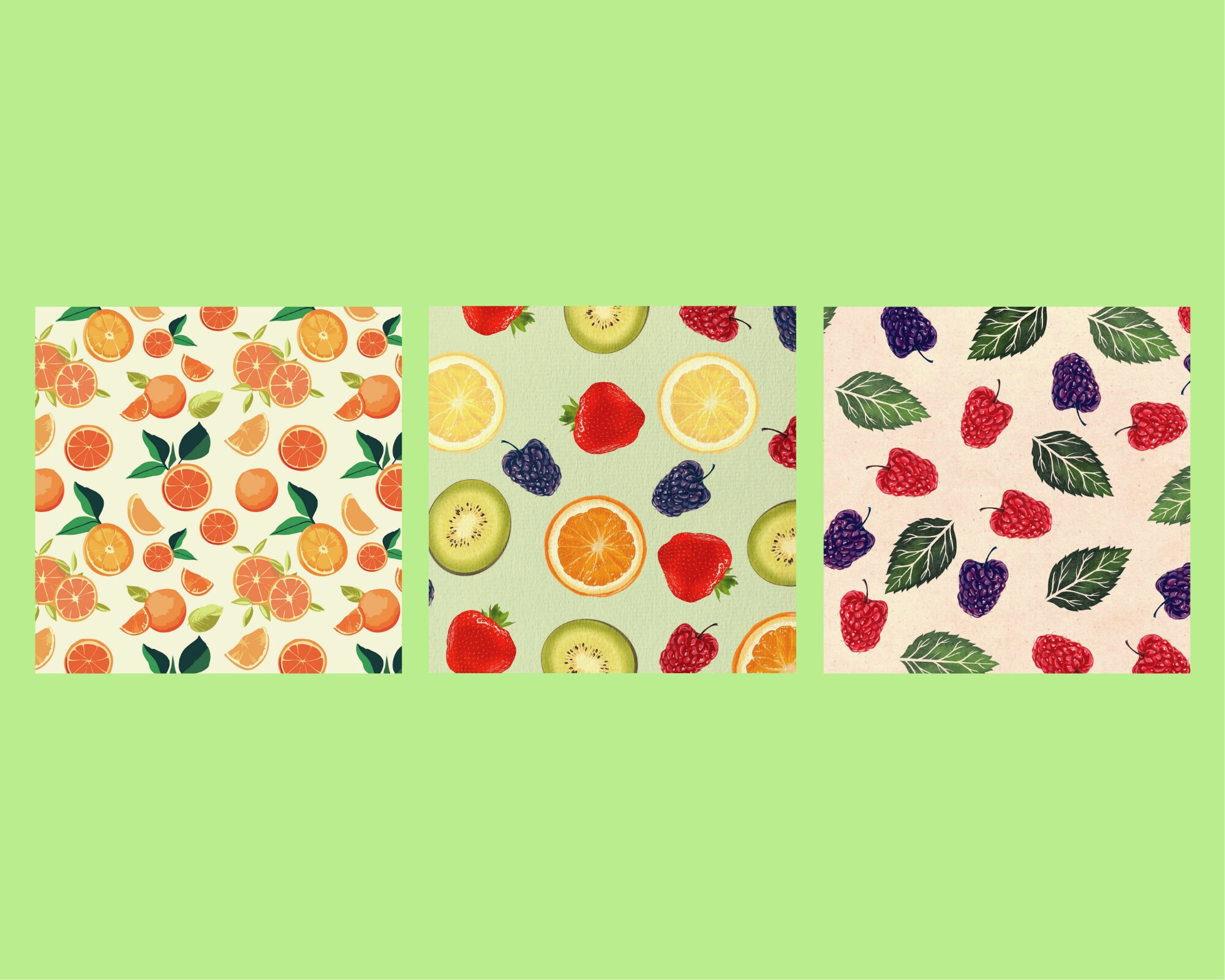 Summer Fruits Backgrounds, Printable Fruit Patterns, Strawberries ...