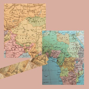 Printable Vintage Maps, Digital Background Paper, DIY Craft - Etsy