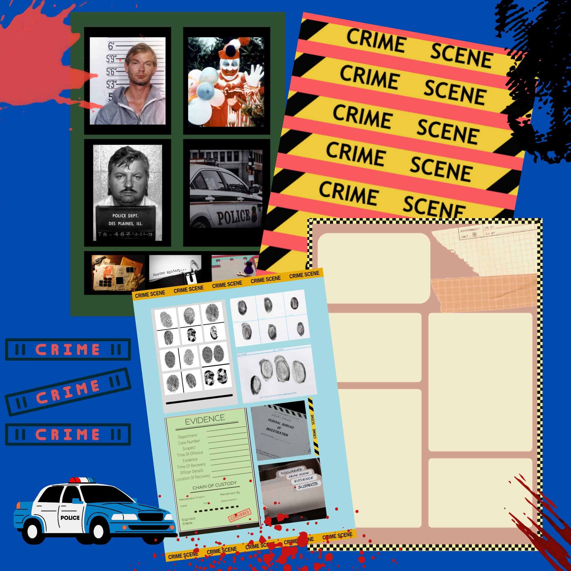 True Crime Junk Journal Kit, Scrapbooking Ephemera (digital Prints) - Etsy
