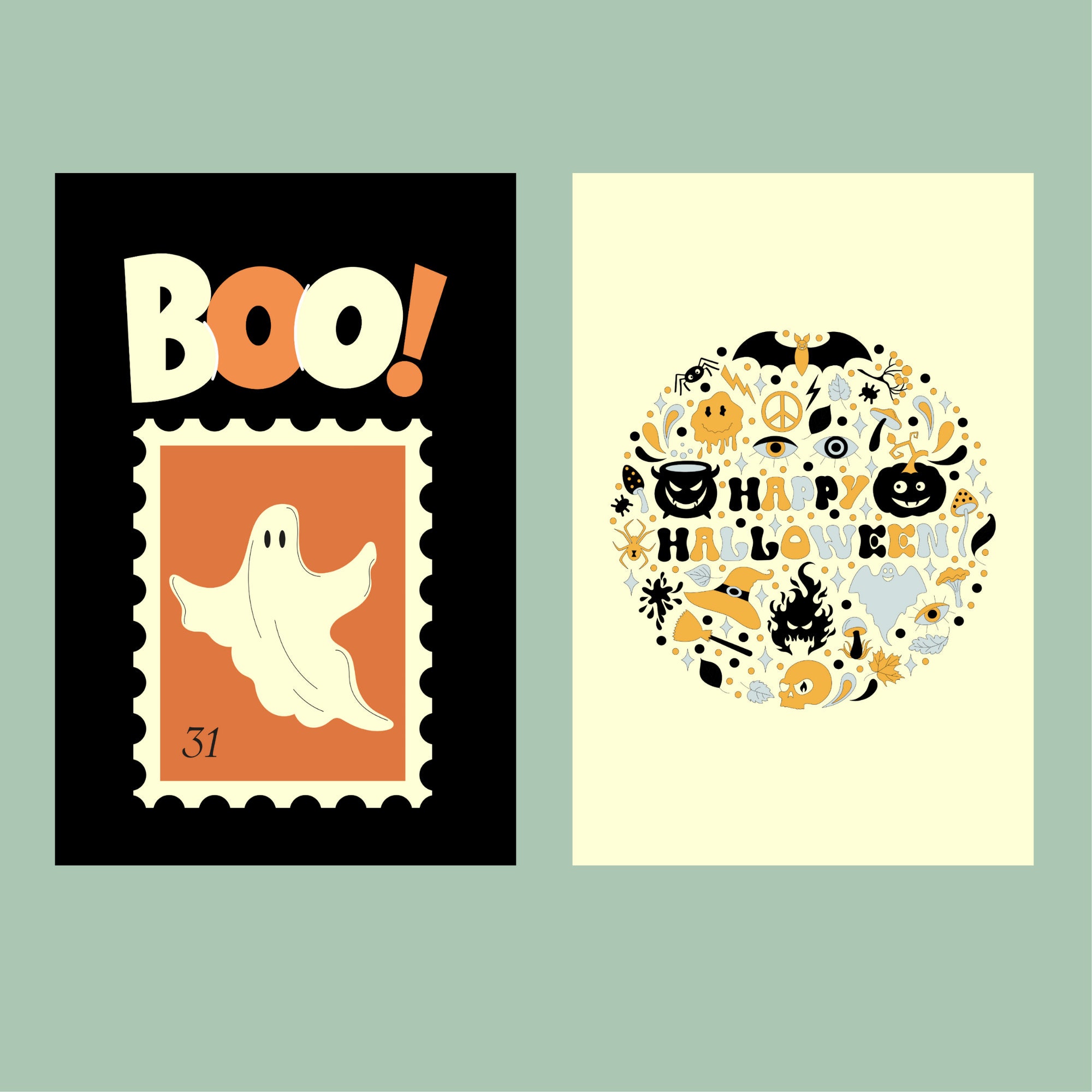 Halloween Decor, Halloween Digital Prints, Spooky Prints, Halloween PNG ...