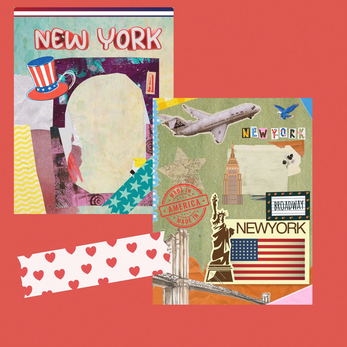 Printable New York Journal Papers, Collage, Scrapbooking, Digital ...