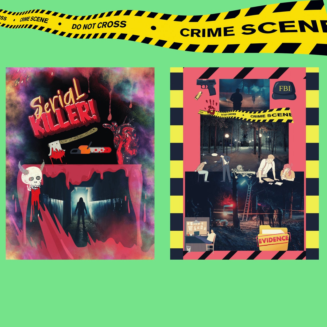 True Crime Digital Prints, Serial Killer Junk Journal, Digital Ephemera ...