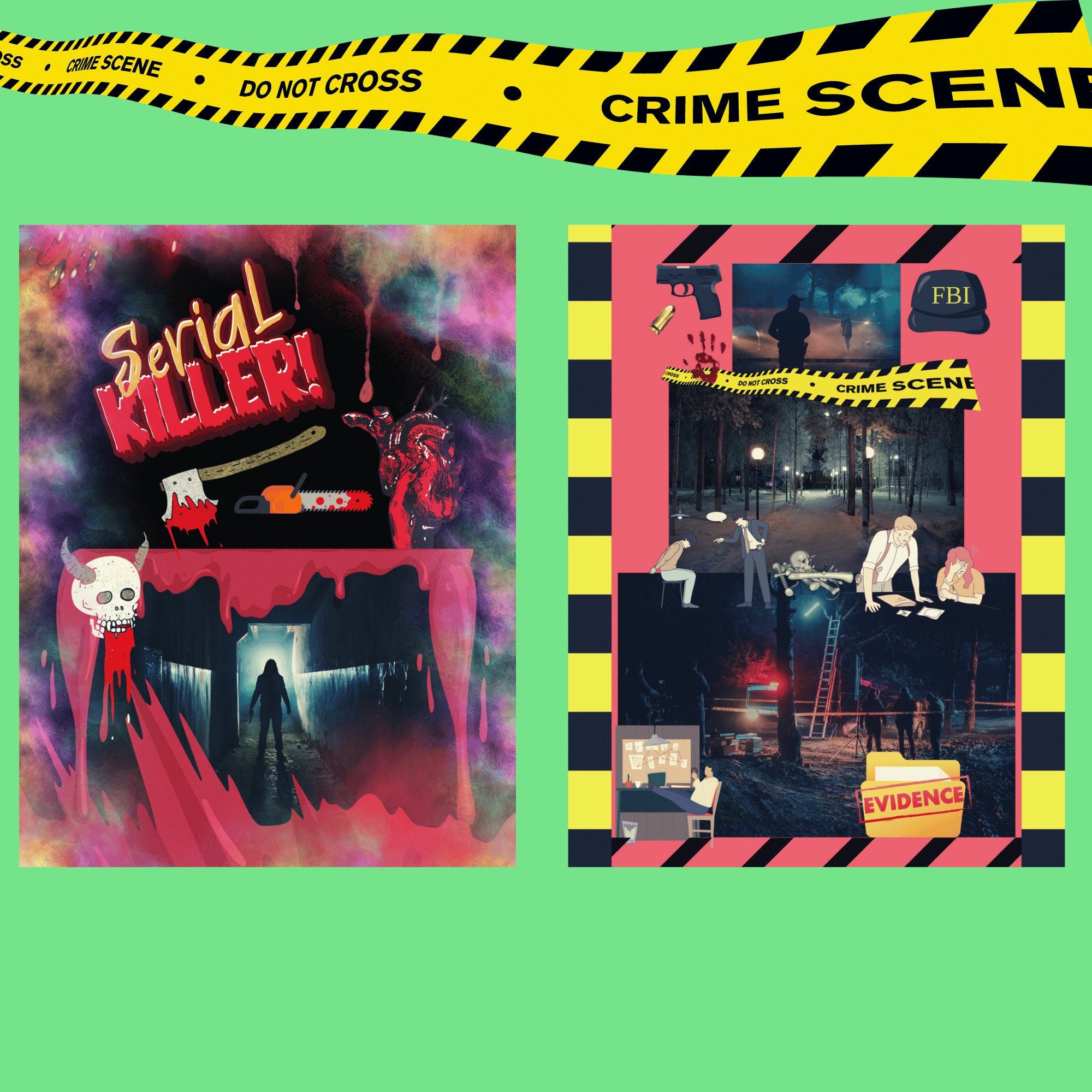 True Crime Digital Prints, Serial Killer Junk Journal, Digital Ephemera, Journal Prints Collage ...