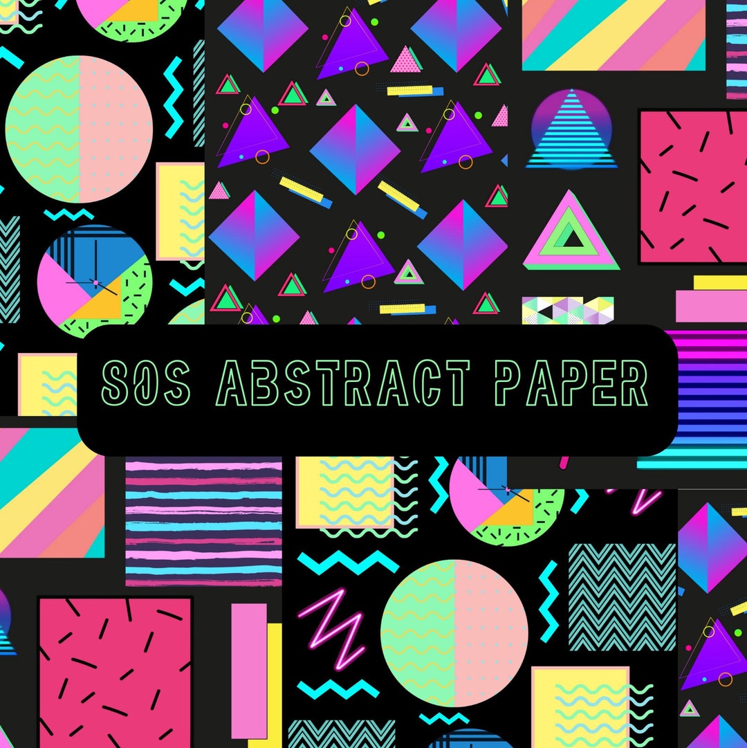 Printable 1980s Background Paper, Digital Download, DIY Craft - Etsy