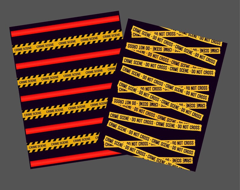 Digital Crime Paper, True Crime Decorative Paper Sheets, Scrapbook ...