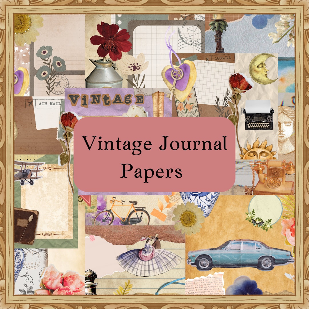 Vintage Style Paper, Collage, Backgrounds, Digital Prints, Scrapbooking ...