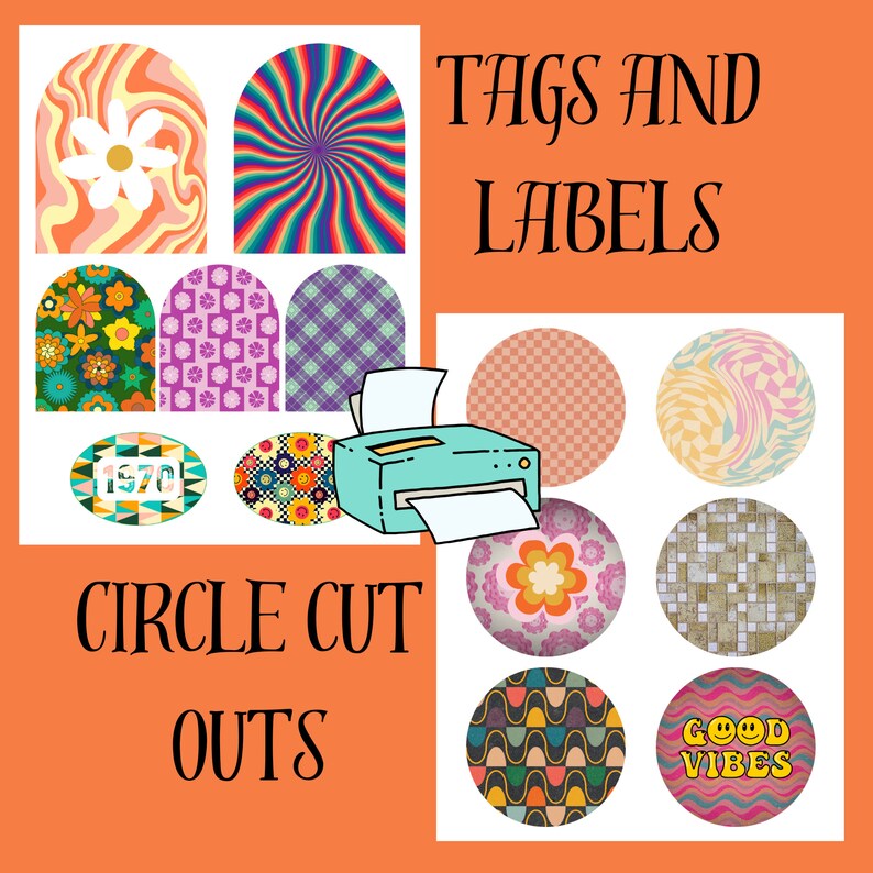 Printable 1970s Junk Journal Ephemera, PNG Prints, Fussy Cuts ...