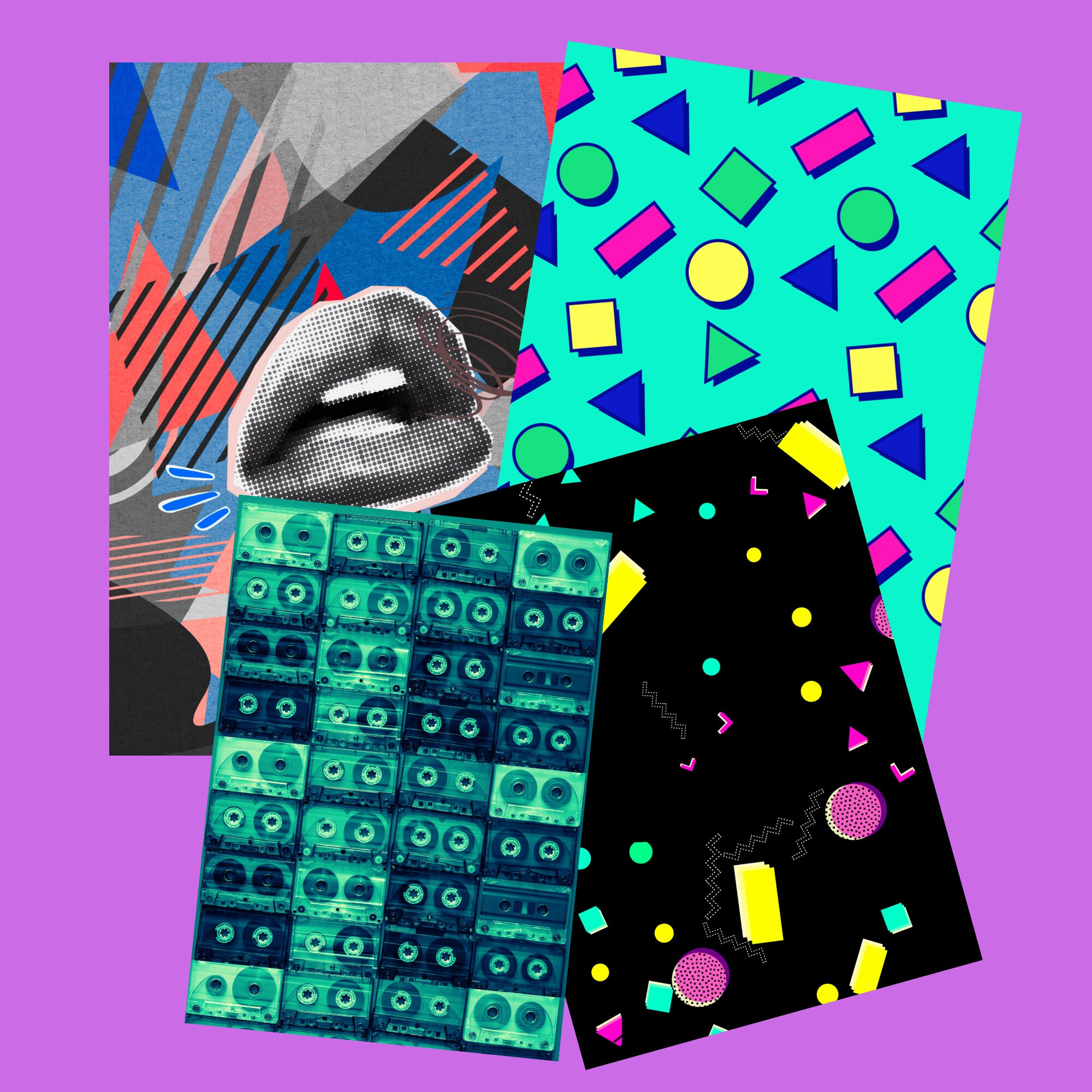 1980s Junk Journal Kit, 80s Prints, Retro, Collage, Scrapbooking ...