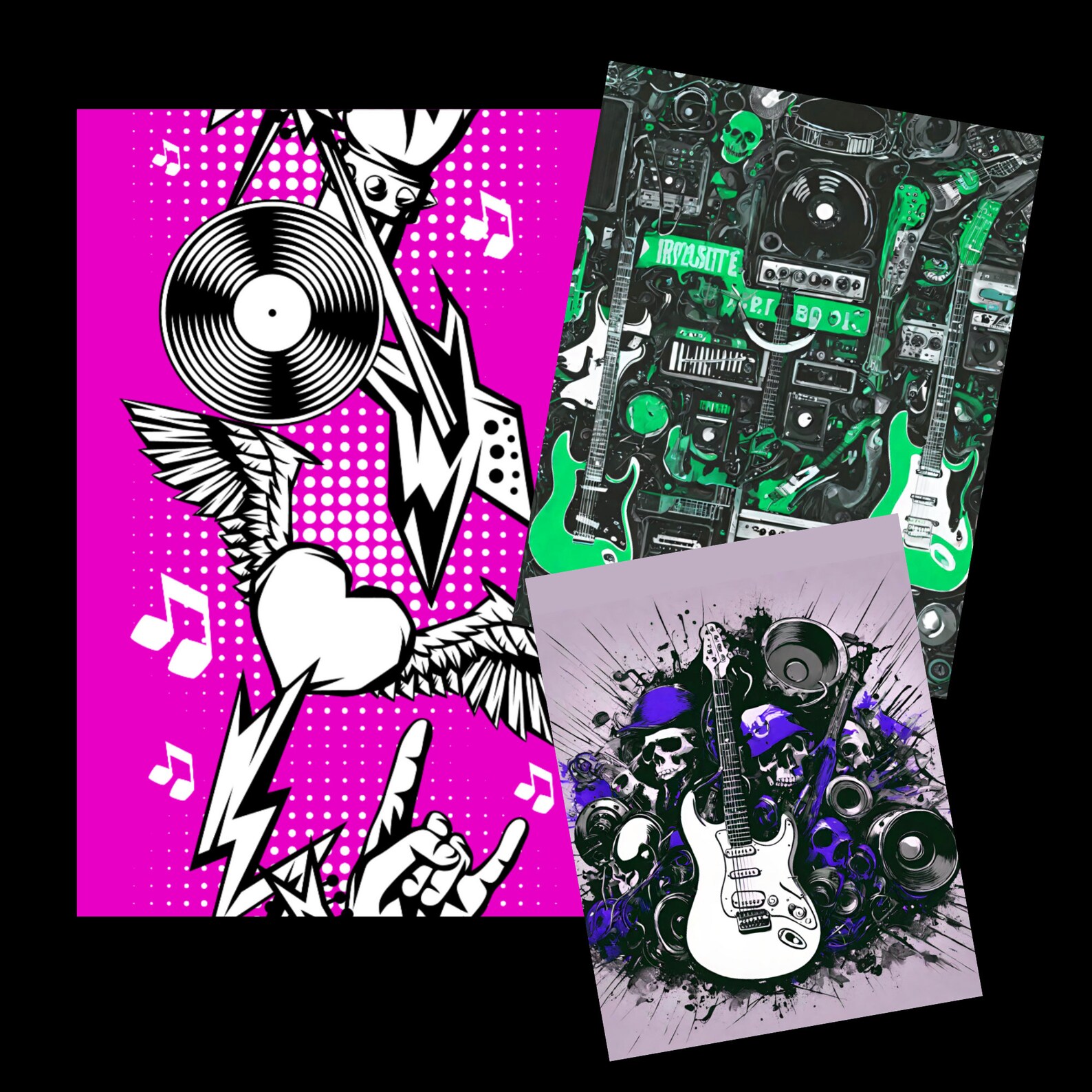 Rock Star Printable Sheets, Music, Rock and Roll, Guitars, Journal ...