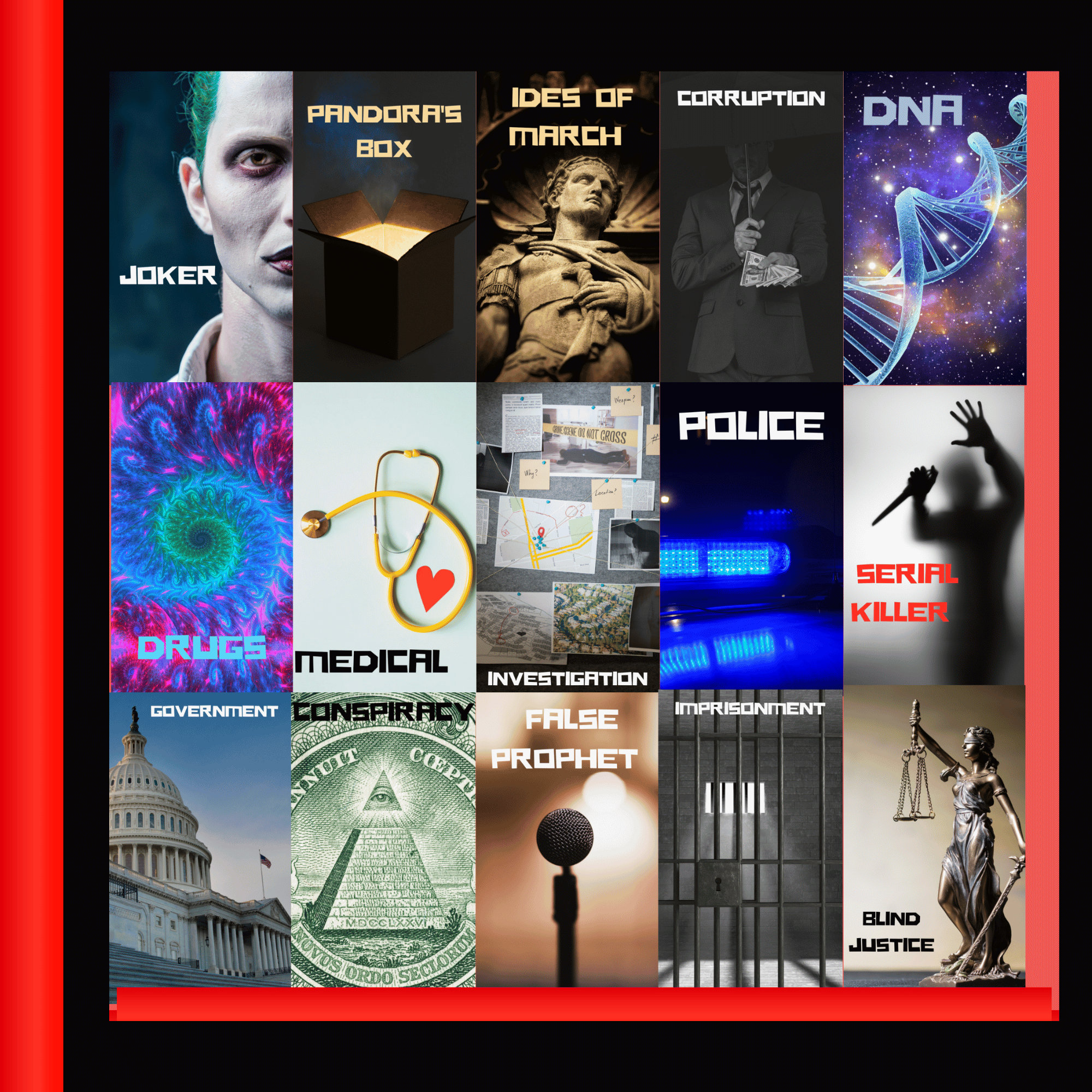 Printable True Crime Oracle Cards, Tarot Deck, Divination, Digital ...