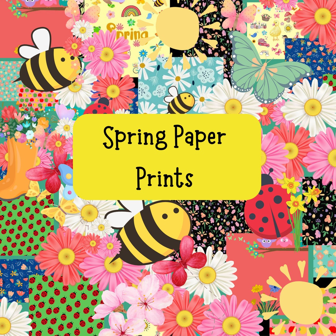 Printable Garden Paper, Backgrounds, Florals, Summer, Digital Paper - Etsy