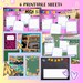 High School Scrapbook Kit, Digital Journal Layout, Backgrounds, Digital ...