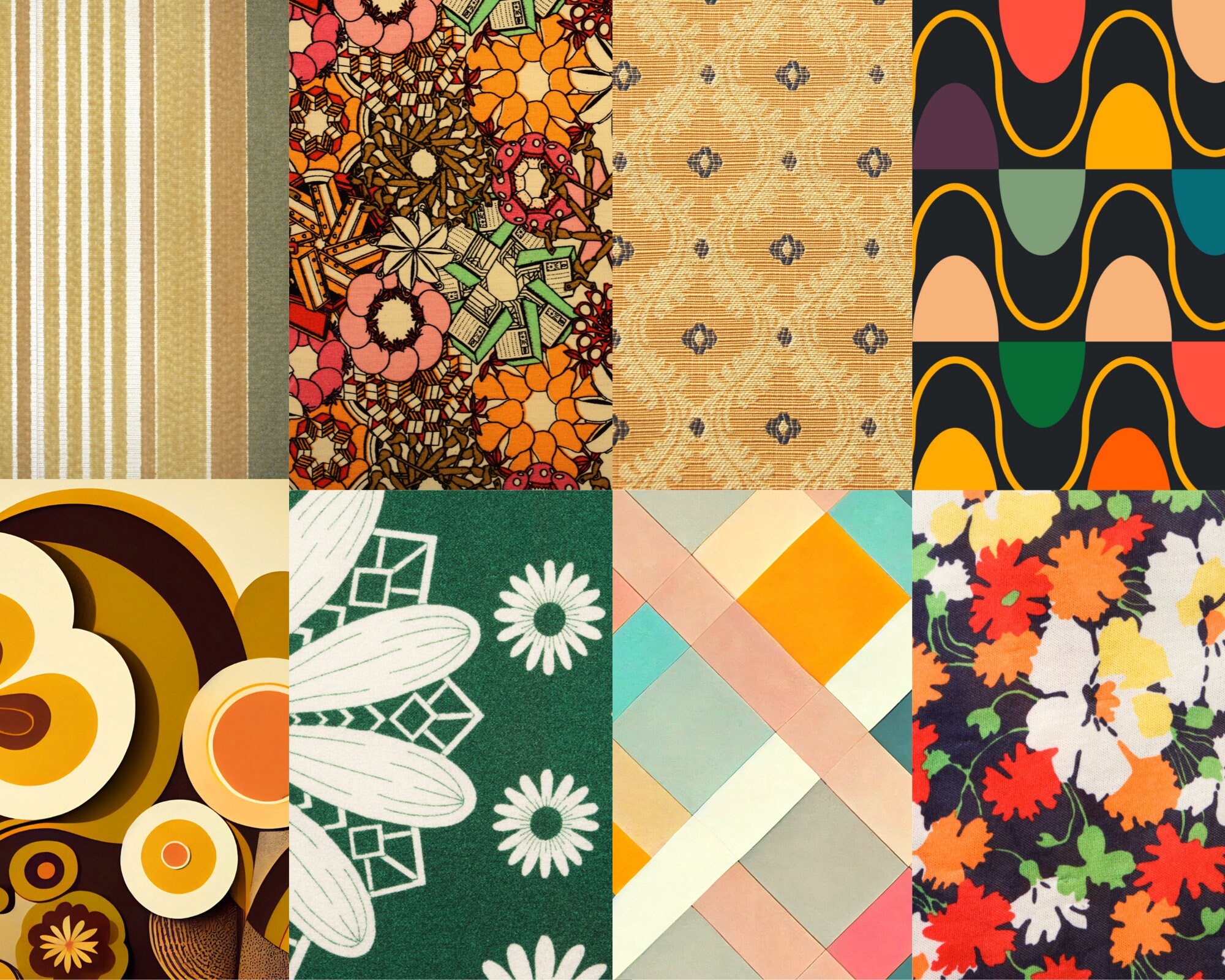 Printable 1960s Backgrounds, 60's Wallpaper, DIY Craft, Patterns ...