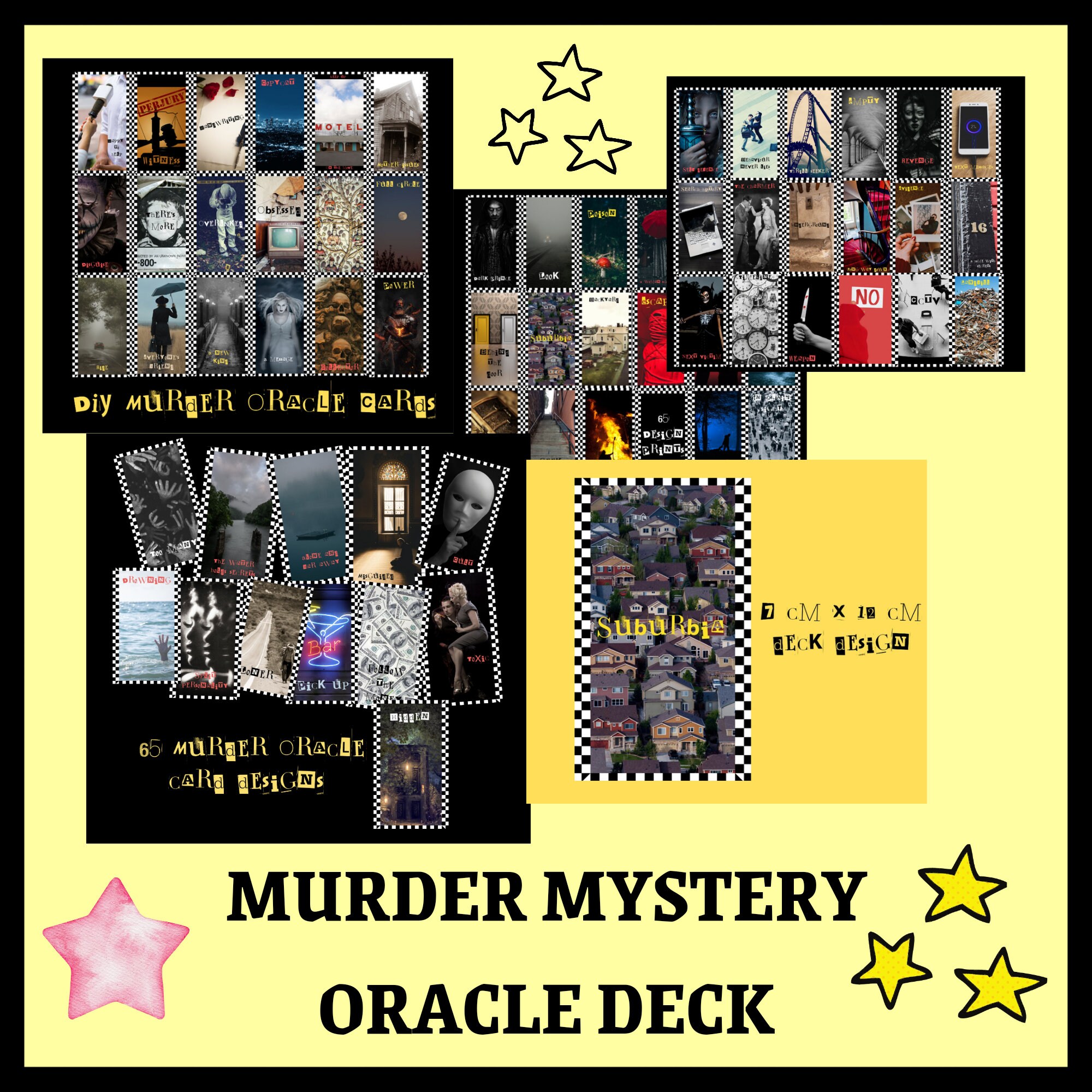Printable Oracle Decks, Shop Bundle, Digital Tarot Cards, True Crime ...