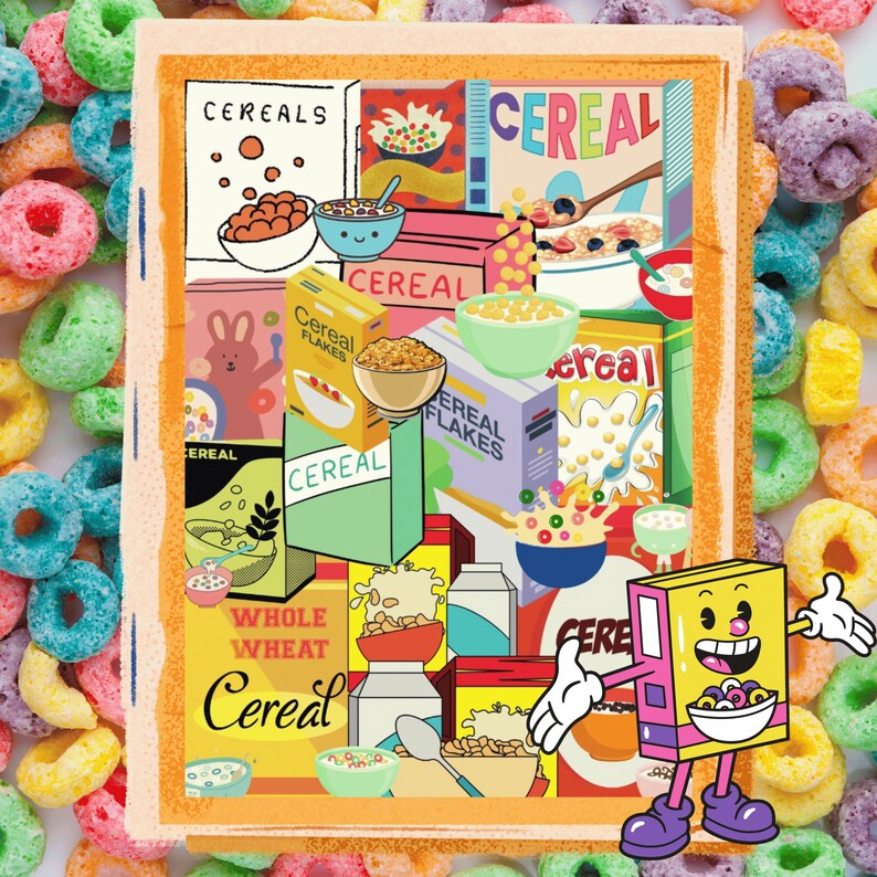 Cereal Collage Sheet, Digital Print, DIY Craft - Etsy