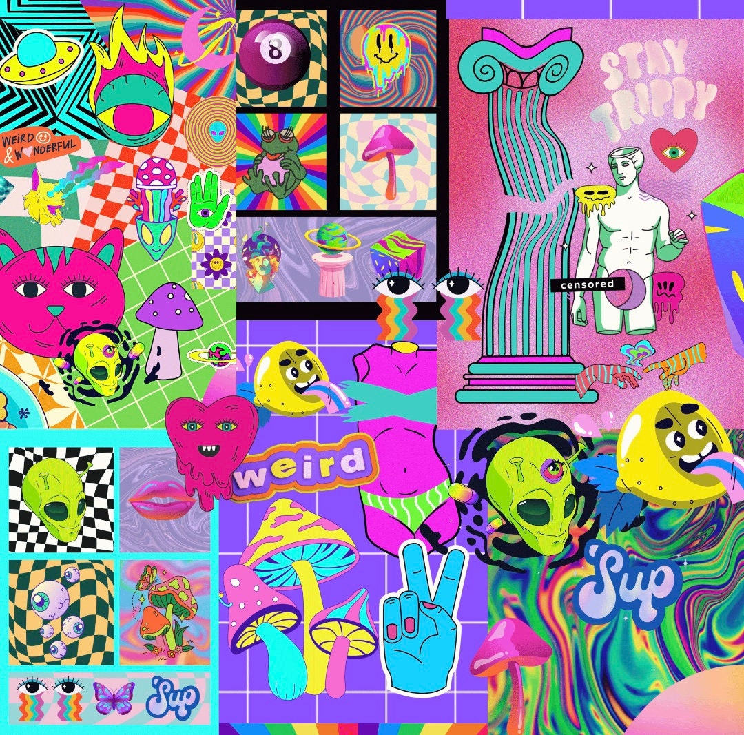 Weirdcore Backgrounds, Digital Prints Surrealist, Psychedelic ...