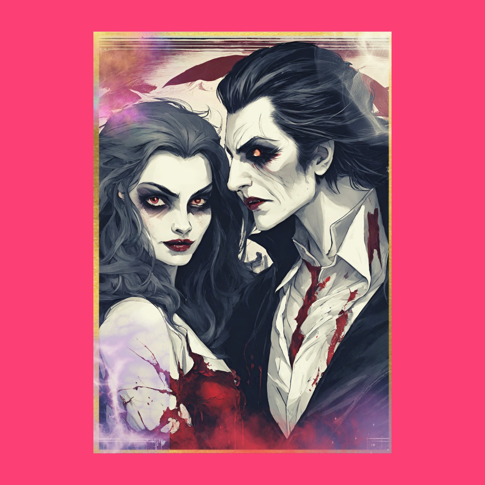 Vintage Vampire Journal Papers, Digital Prints, Backgrounds, Halloween ...