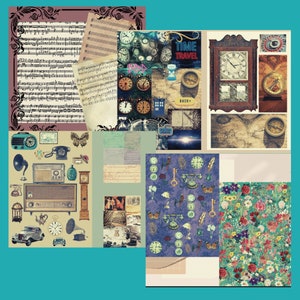 Vintage Scrapbooking, PNG Prints, Junk Journal Bundle, Shop Collection ...