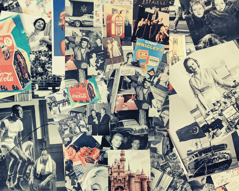 1950s Collage Sheets Digital 1950s Printable Paper - Etsy UK