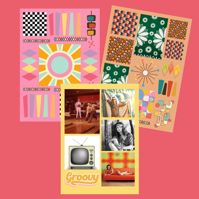 1960s Junk Journal Kit, 1960s Nostalgia Prints, Scrapbooking, Craft Kit ...