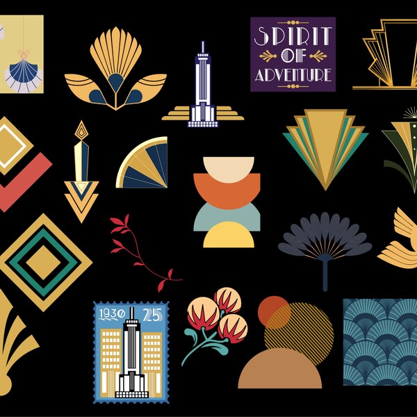 1920s Digital Stickers - Etsy