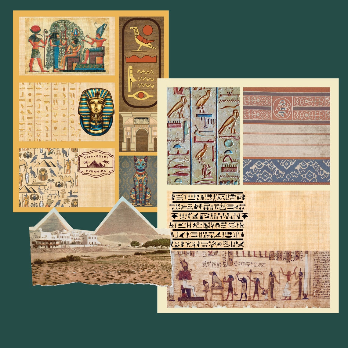 Printable Ancient Egypt Ephemera Sheets, Scrapbooking, Collage, Junk ...