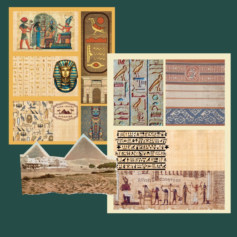 Printable Ancient Egypt Ephemera Sheets, Scrapbooking, Collage, Junk ...