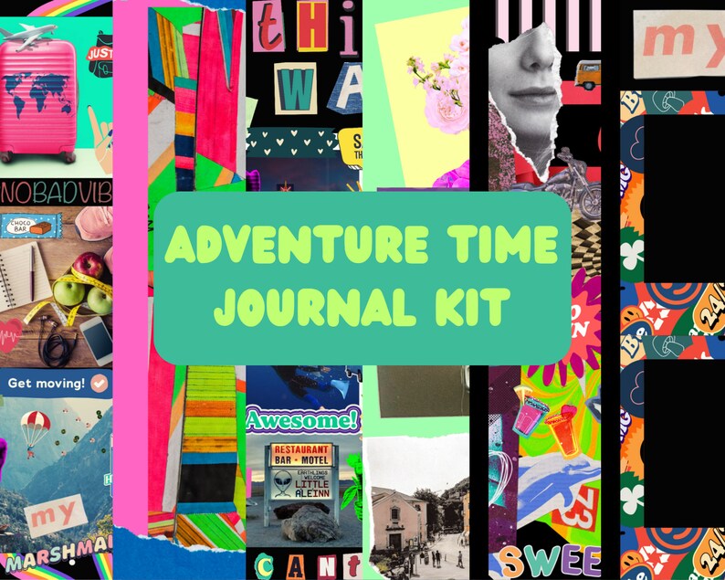 Printable Travel Journal Pages, Adventure Time, Junk Journal, Digital ...