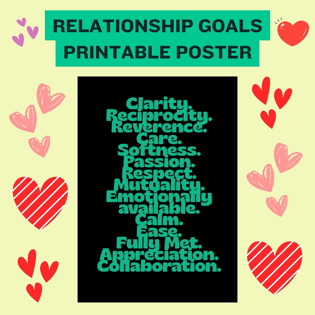 Relationship Goals, Digital Poster, Print at Home - Etsy