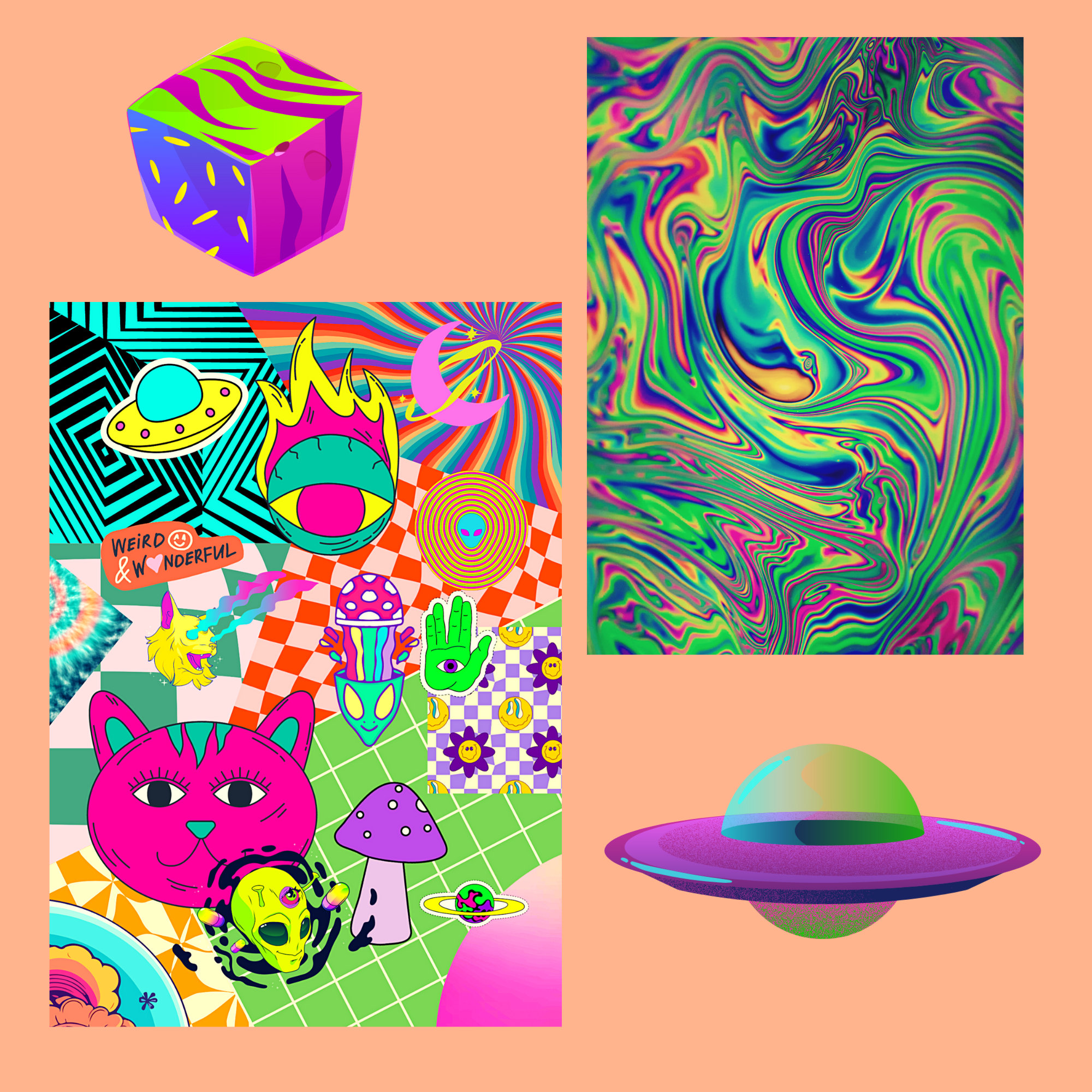 Weirdcore Backgrounds, Digital Prints Surrealist, Psychedelic ...
