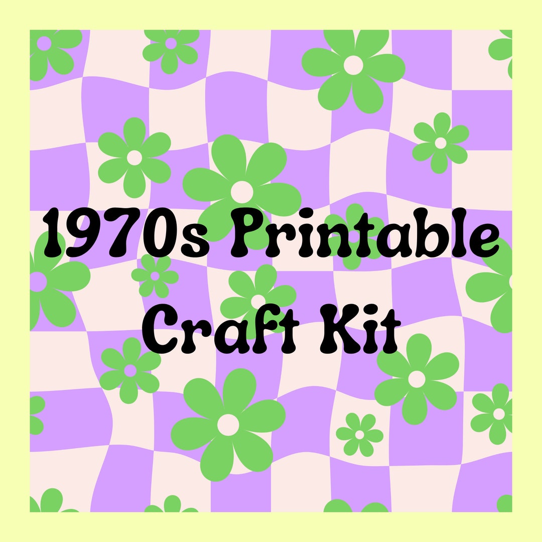1970s Digital Craft Kit, Digital Paper, Shop Bundle, 70s Backgrounds ...
