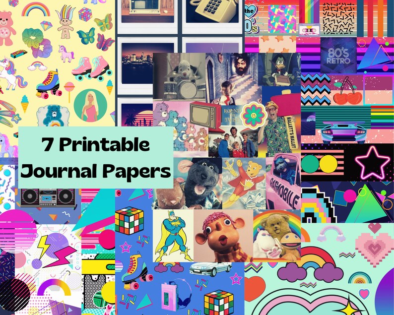 Back to the 80s Junk Journal, Digital Prints, Retro Nostalgia, DIY ...