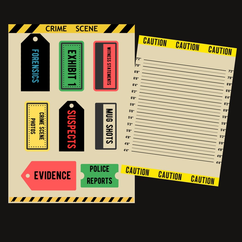 Criminal Investigation Prints, Journal Tags, Crime Map, Suspect, Junk ...