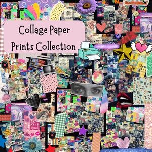 Printable Collage Sheets, Bundle, Prints, Premade Pages, DIY Craft ...