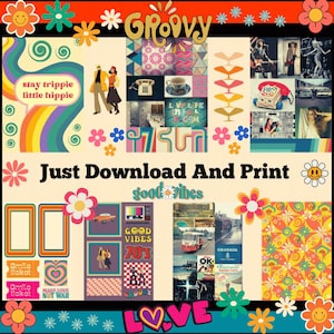 Printable 1970s Junk Journal, Collage Sheets, Ephemera, Scrapbooking ...