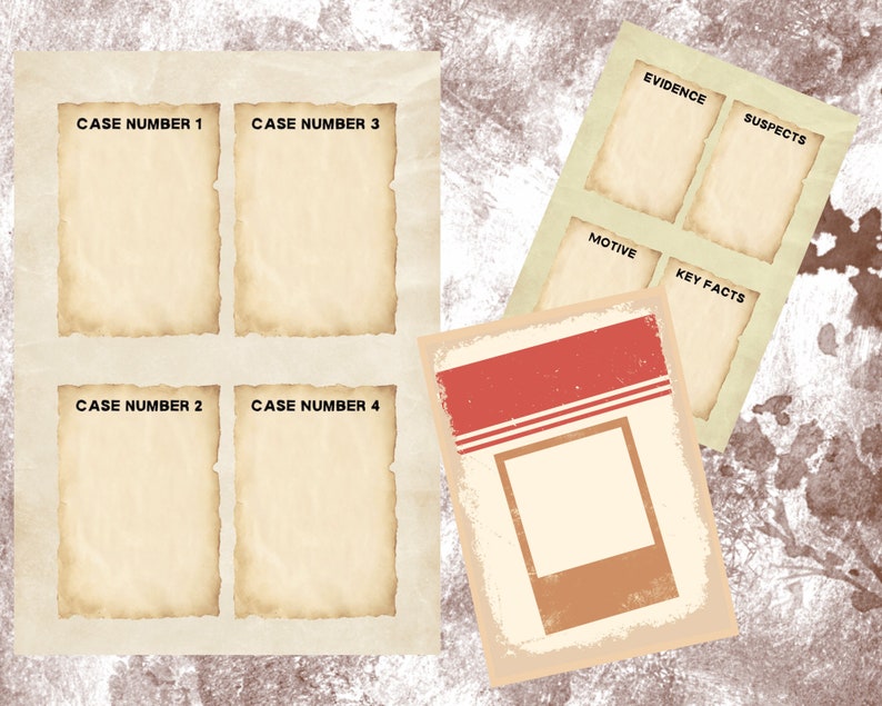 Printable Crime Sheets, Murder Files, DIY True Crime Scrapbooking, Junk ...