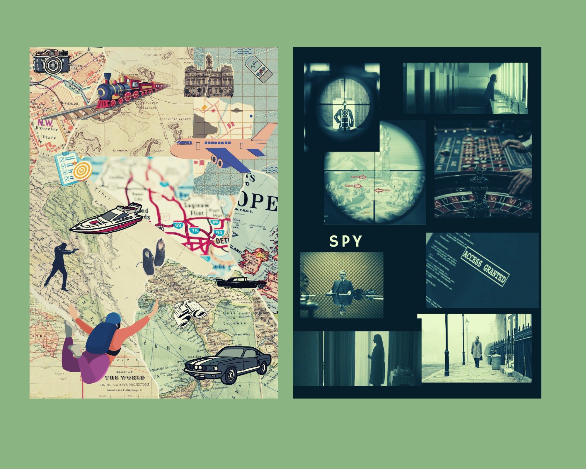 Spy Prints, Scrapbooking, Junk Journal, DIY Craft - Etsy