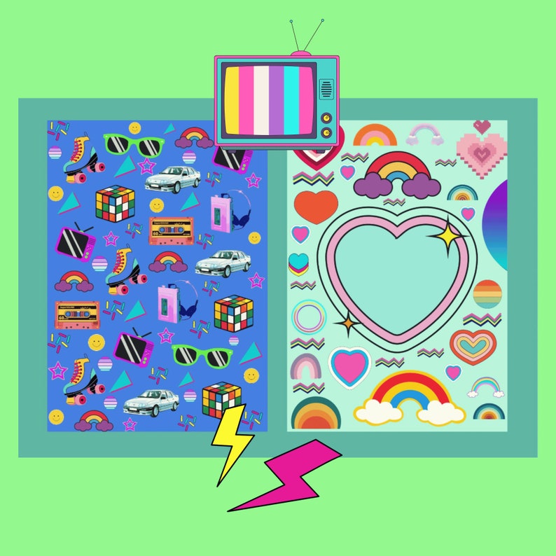 Back to the 80s Junk Journal, Digital Prints, Retro Nostalgia ...